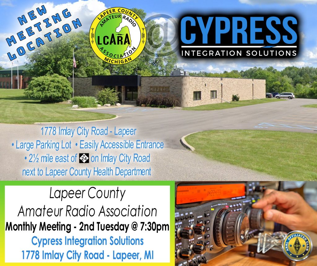 Monthly Meetings – W 8 L A P – Lapeer County ARA
